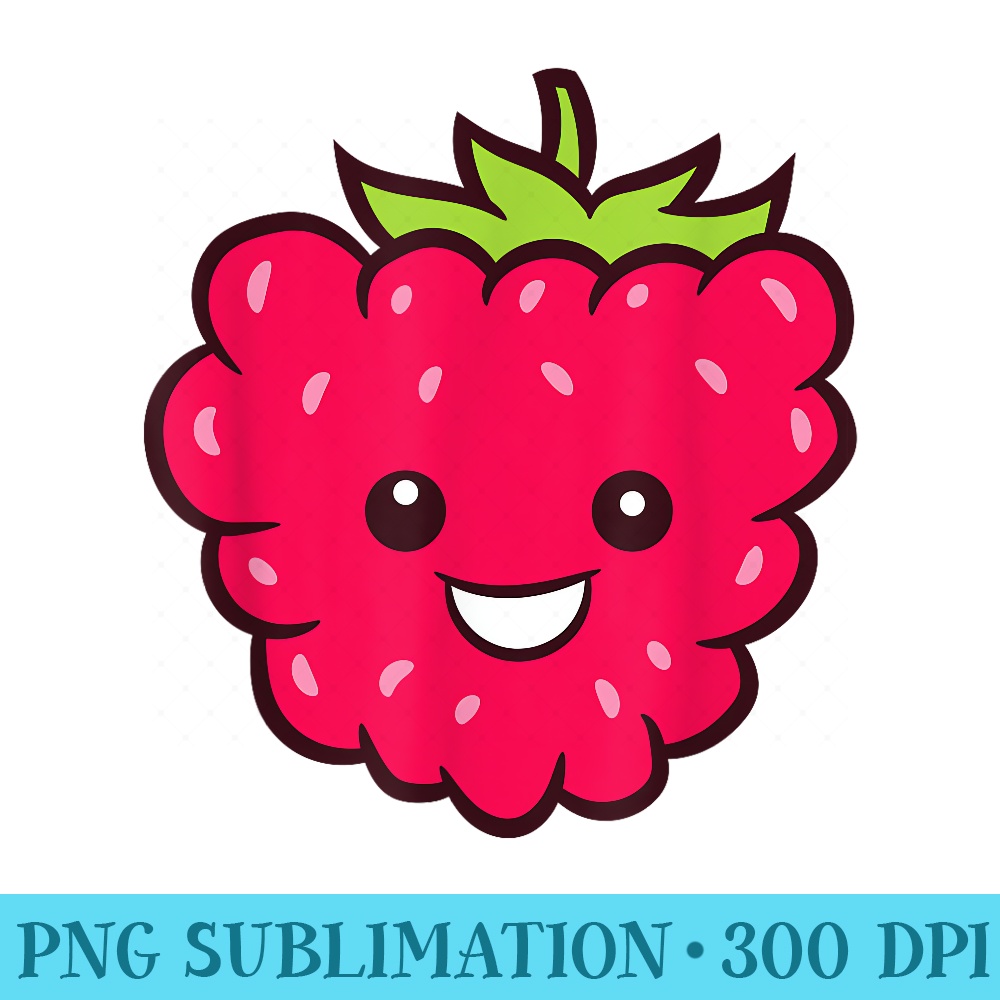 Kawaii Raspberry Fruit Cute Raspberry - PNG Download Resourc | Inspire ...