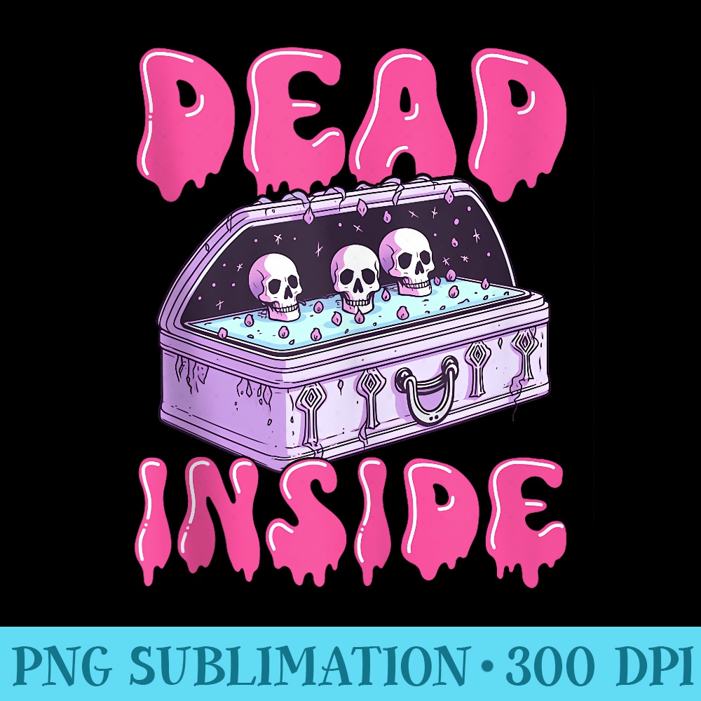Dead Inside Pastel Goth Kawaii Cutecore Funny - PNG Download | Inspire ...