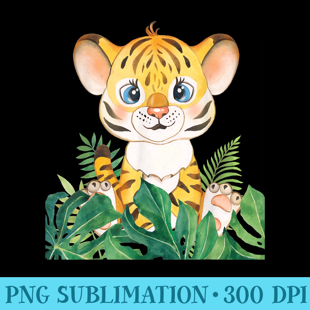 Tiger Cub Safari Jungle Animal Cartoon Girls Toddler - PNG S | Inspire ...