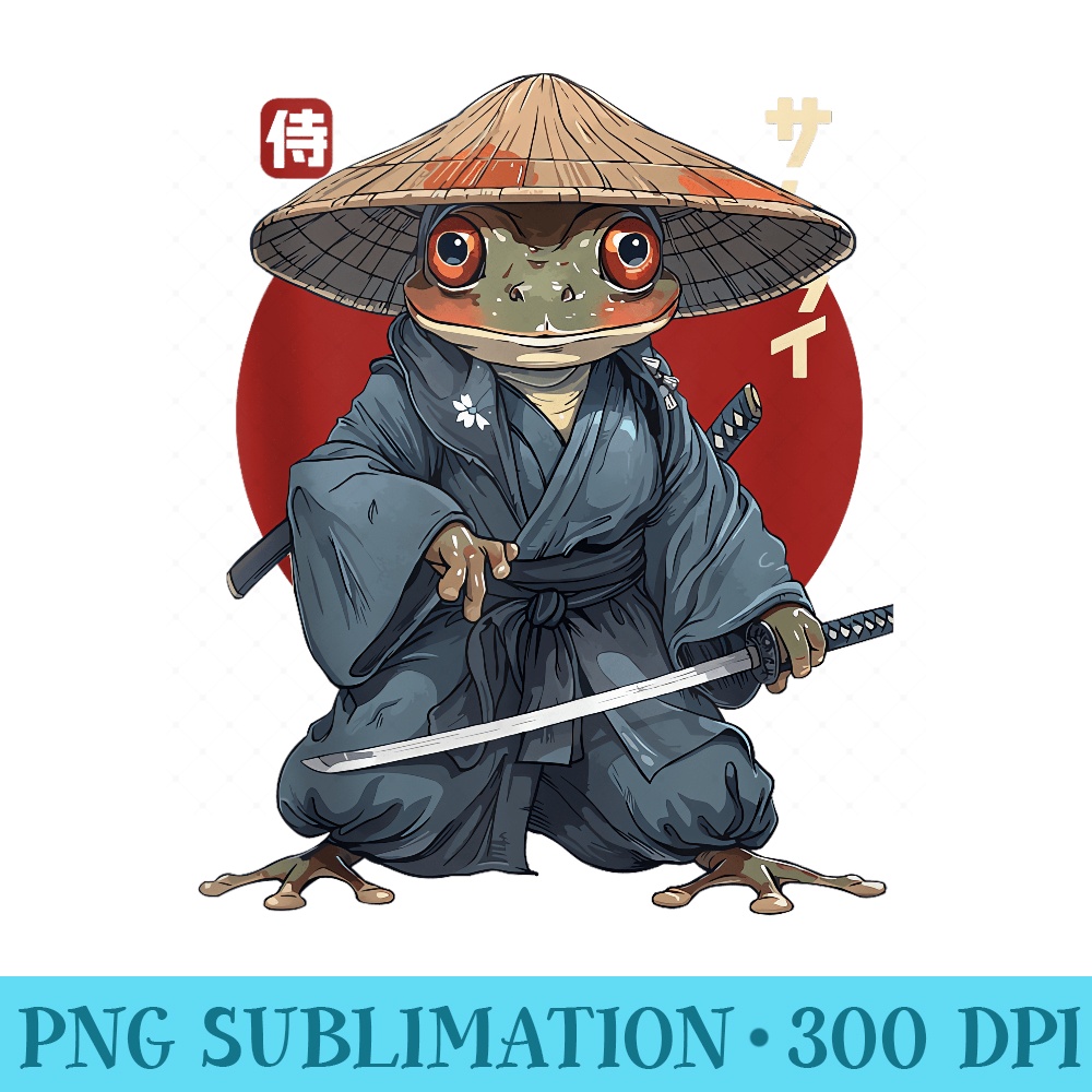 Japanese Samurai Frog Warrior Ukiyo Toad Sensei Samurai - Bl | Inspire ...