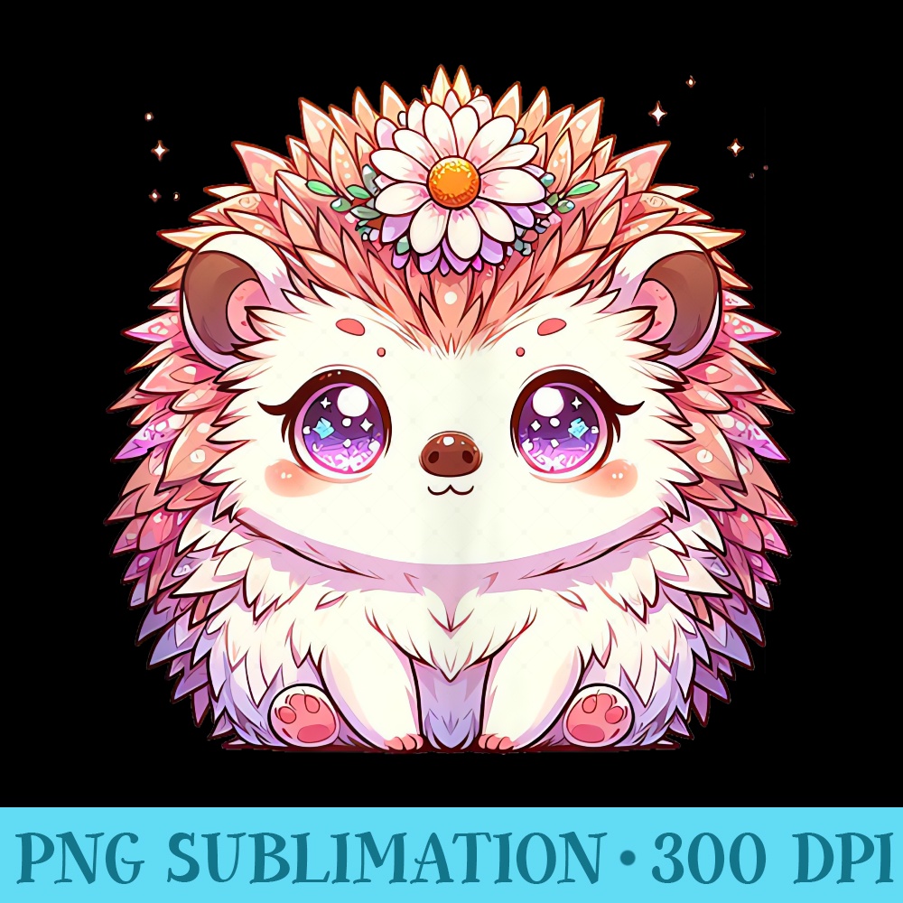 Cute Hedgehog Kawaii Chibi Anime Purple Pink Fun - Sublimati | Inspire ...