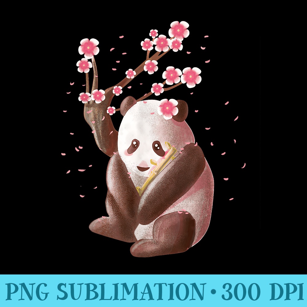 Sakura Cherry Blossom Flower Panda Floral Cute - PNG Downloa | Inspire ...