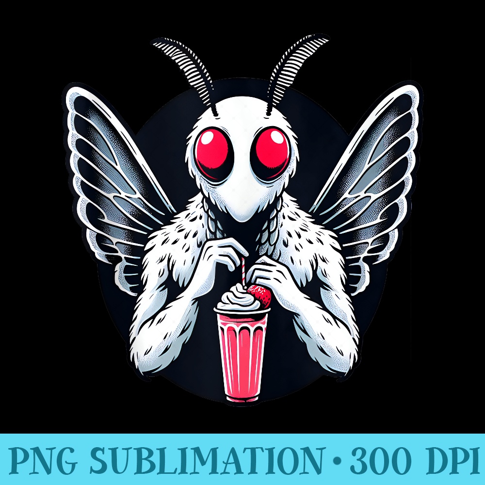 Cute Mothman Anime Kawaii Milkshake Cryptids Mothman - Print | Inspire ...