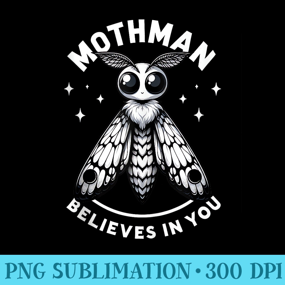 Mothman Believes In You Kawaii Goth Cryptids Mothman - Digit | Inspire ...
