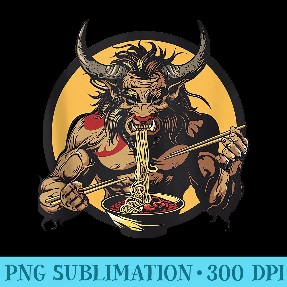 Minotaur Eating Ramen - PNG Download Website | Inspire Uplift