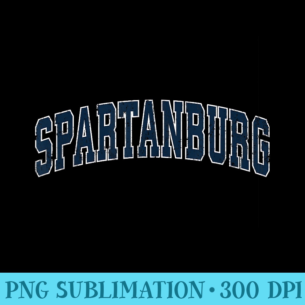 Spartanburg South Carolina SC Vintage Sports Design Navy Des | Inspire ...