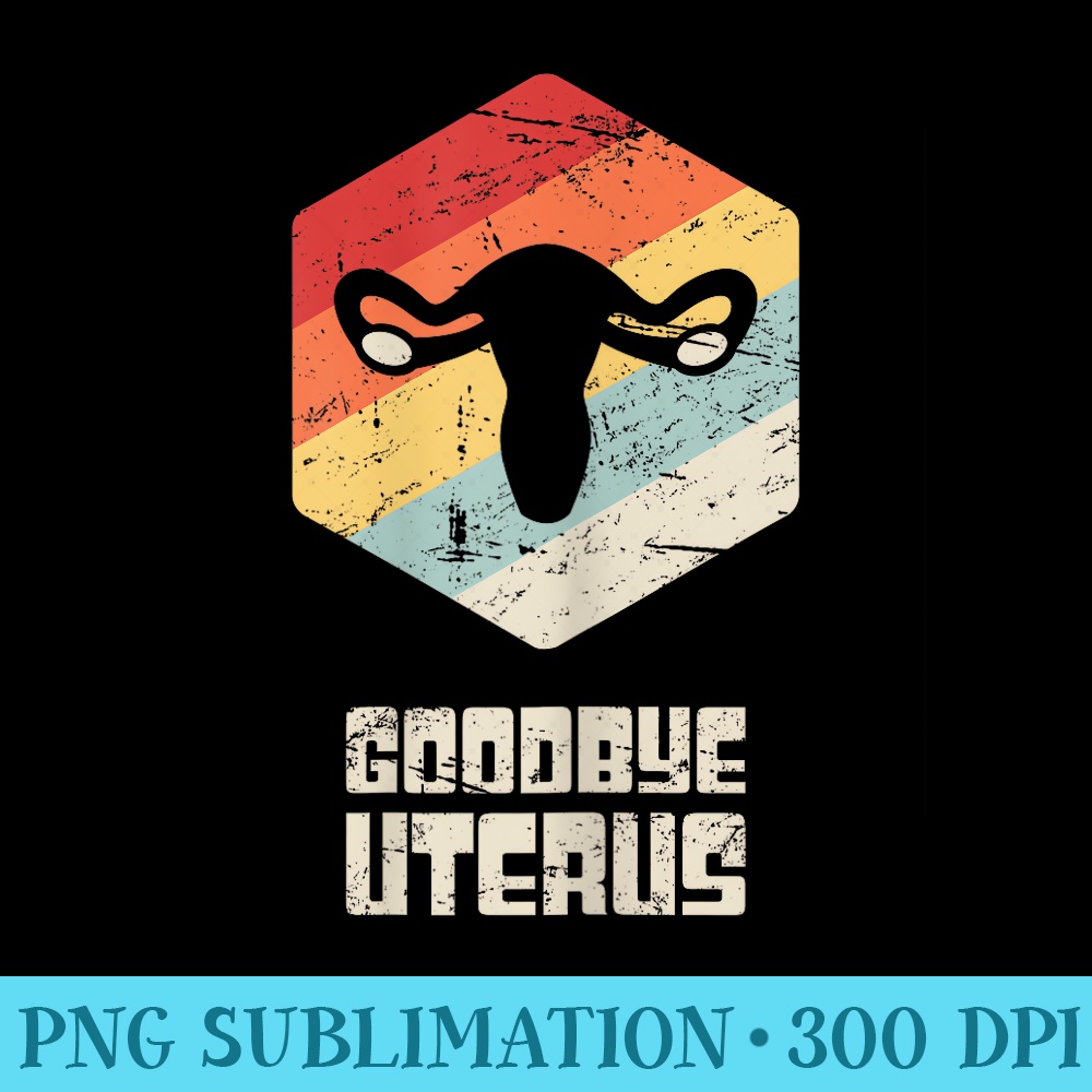 Retro Cute Funny Uterus Hysterectomy - PNG Illustration Down | Inspire ...