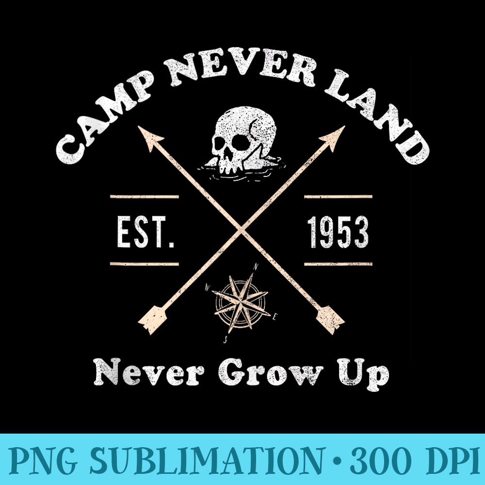Disney Peter Pan Camp Never Land Est. 1953 Never Grow Up - S | Inspire ...