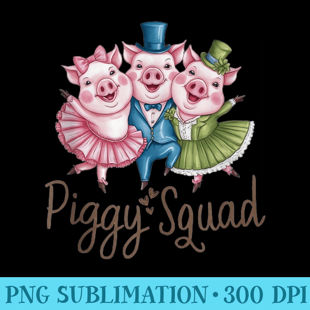 Funny Piggy Squad Cute 3 Pigs Lovers For Men s - Shirt Print | Inspire ...
