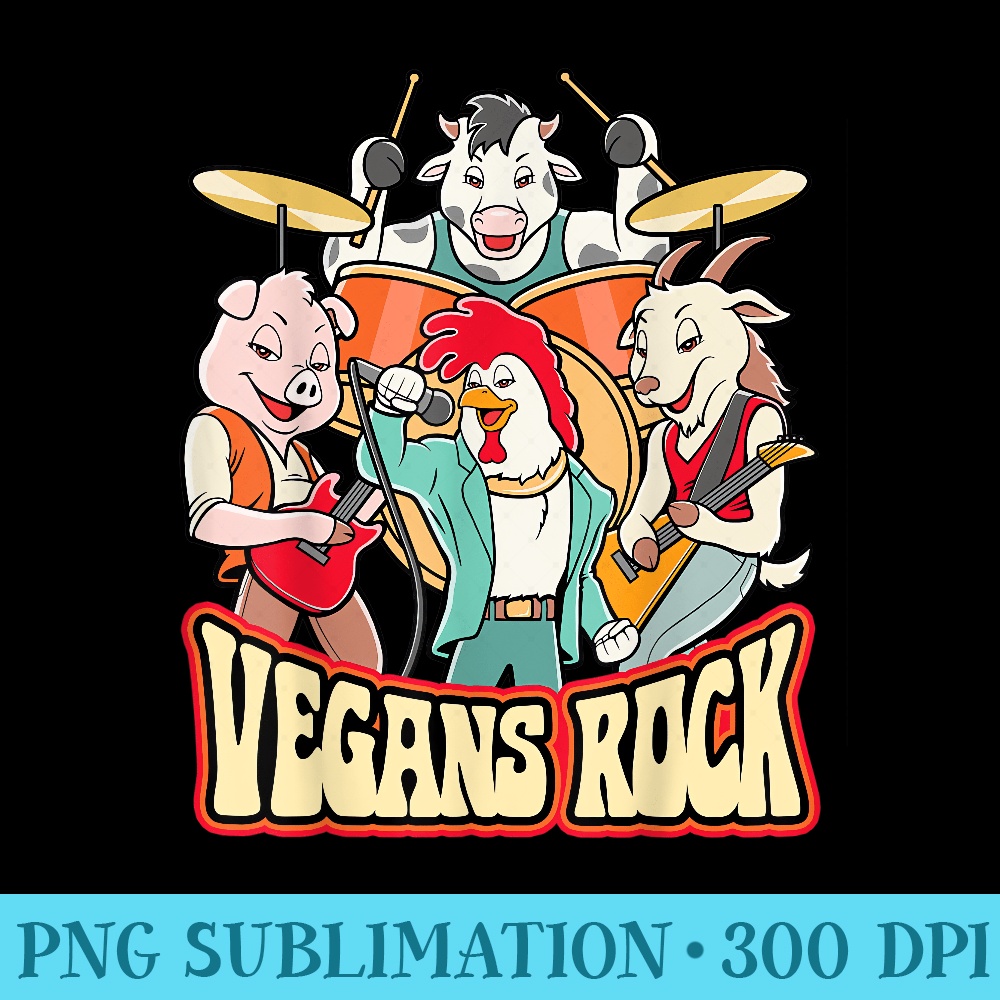 Funny Vegan Plant Based Herbivore Vegans Rock Cute Retro 70s | Inspire ...