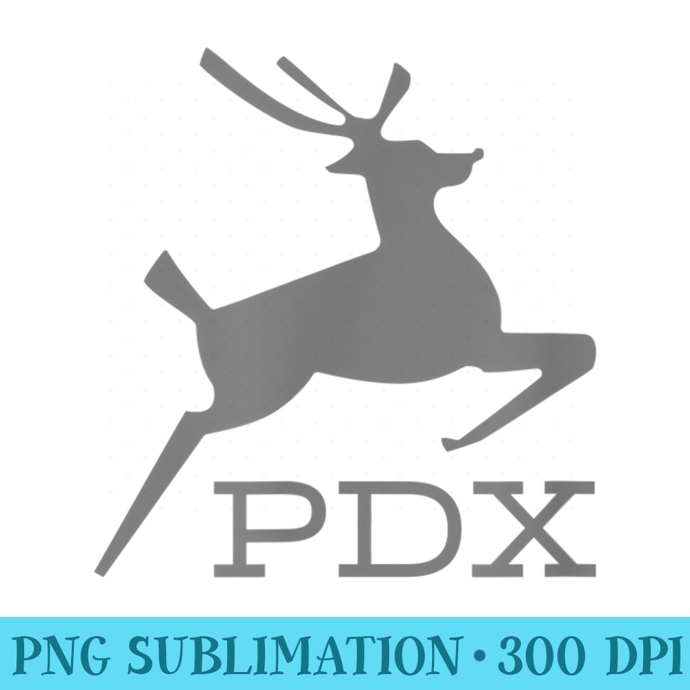 PDX Sign Stag Design grey Portland Oregon - Transparent Shir | Inspire ...