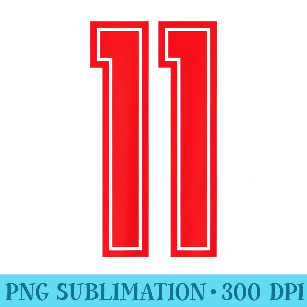 Jersey 11 Red Sports Team Jersey Number - PNG Download Clipa | Inspire ...