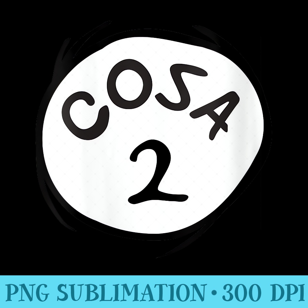Dr. Seuss Cosa 2 Thing 2 Emblem - Unique PNG Artwork | Inspire Uplift
