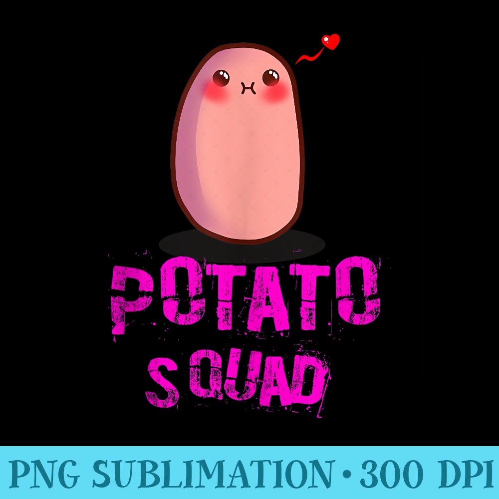 Funny Potato Squad Cartoon Cute Potatoes Food Humor - High R | Inspire ...