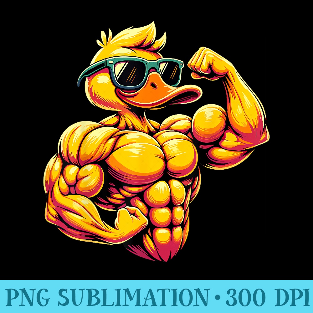 Muscular Duck Bodybuilder Rubber Duck - PNG Graphics Downloa | Inspire ...