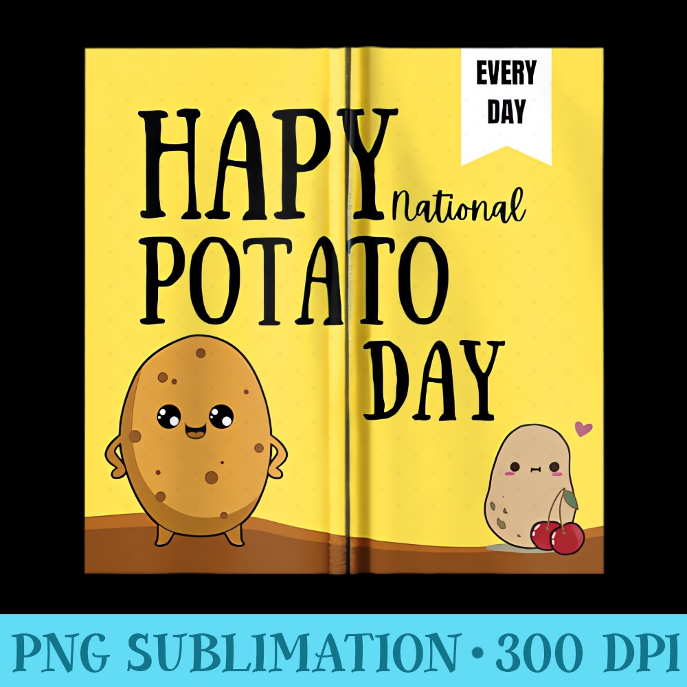 Happy National Potato Day, Cute Potato Design, Potatoes - Su | Inspire ...