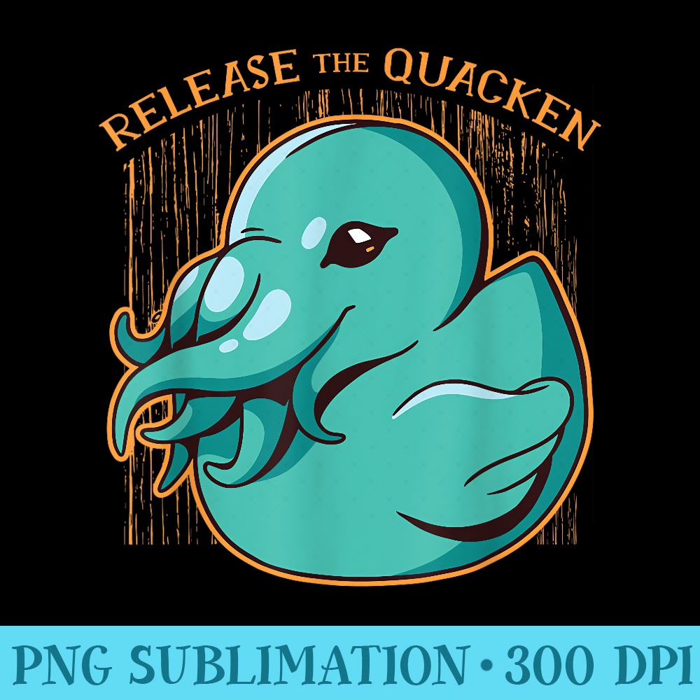 Funny rubber duck Cthulhu kraken squid octopus design - PNG | Inspire ...