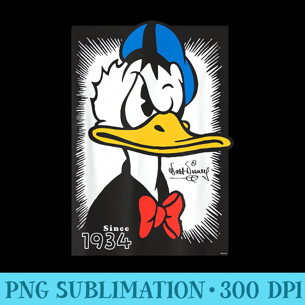 Disney Donald Duck 90th Anniversary Since 1934 Vintage Art - | Inspire ...