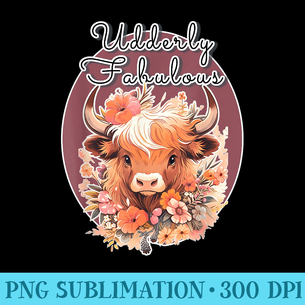 Scottish Highland Cow Udderly Fabulous - PNG Image Library D | Inspire ...