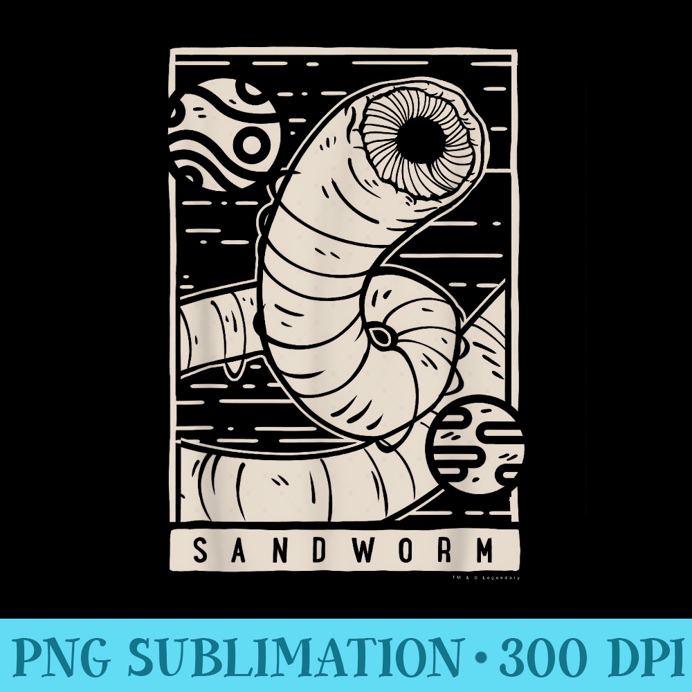 Dune Sandworm Tarot Card - Shirt Drawing PNG | Inspire Uplift