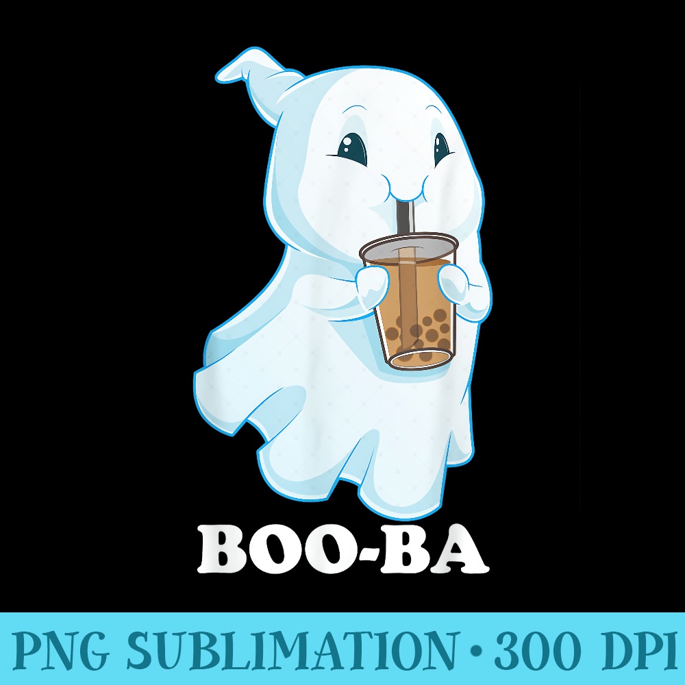BooBa Ghost Boba Bubble Tea Milk Halloween - PNG Download Hi | Inspire ...