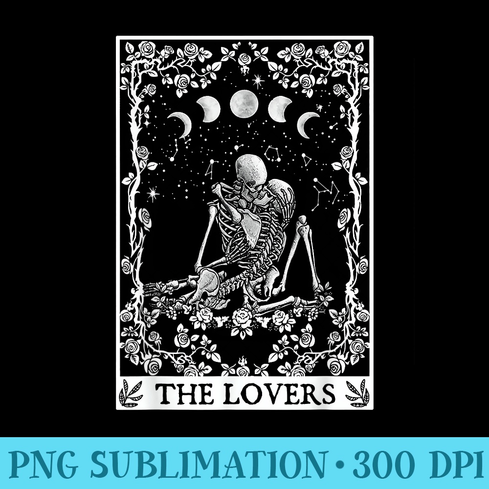 Celestial Skeleton The Lovers Tarot Card Moon Reading Holder | Inspire ...