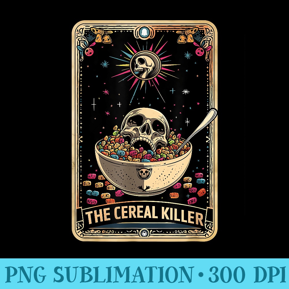 The Cereal Killer Tarot Card Horror Movies True Crime Skull | Inspire ...