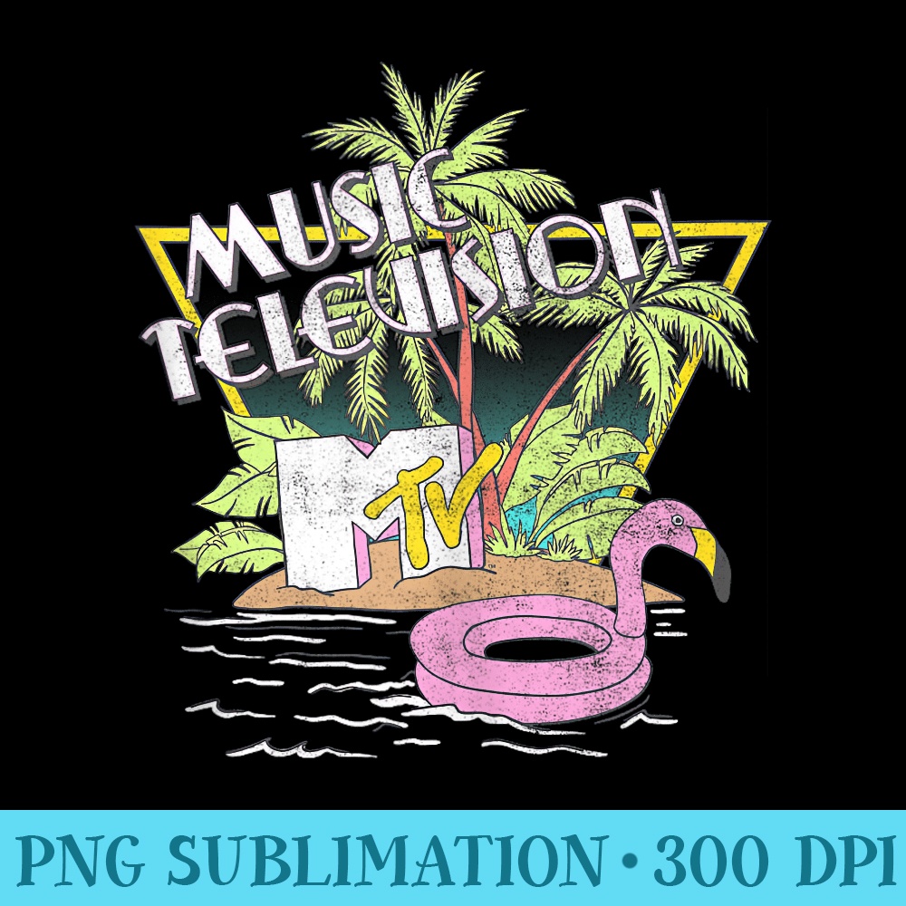 MTV Palm Tree Pool Party Triangle MTV Logo - Shirt Clipart F | Inspire ...