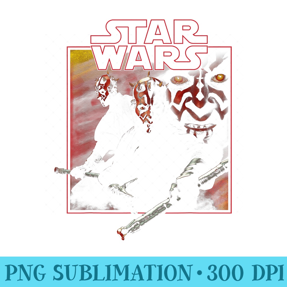 Star Wars Darth Maul Classic Movie Square Portrait - PNG Art | Inspire ...
