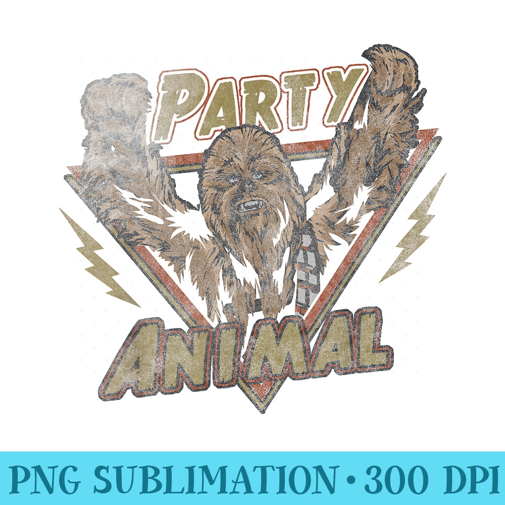 Star Wars Chewbacca Party Animal Portrait - Transparent PNG | Inspire ...