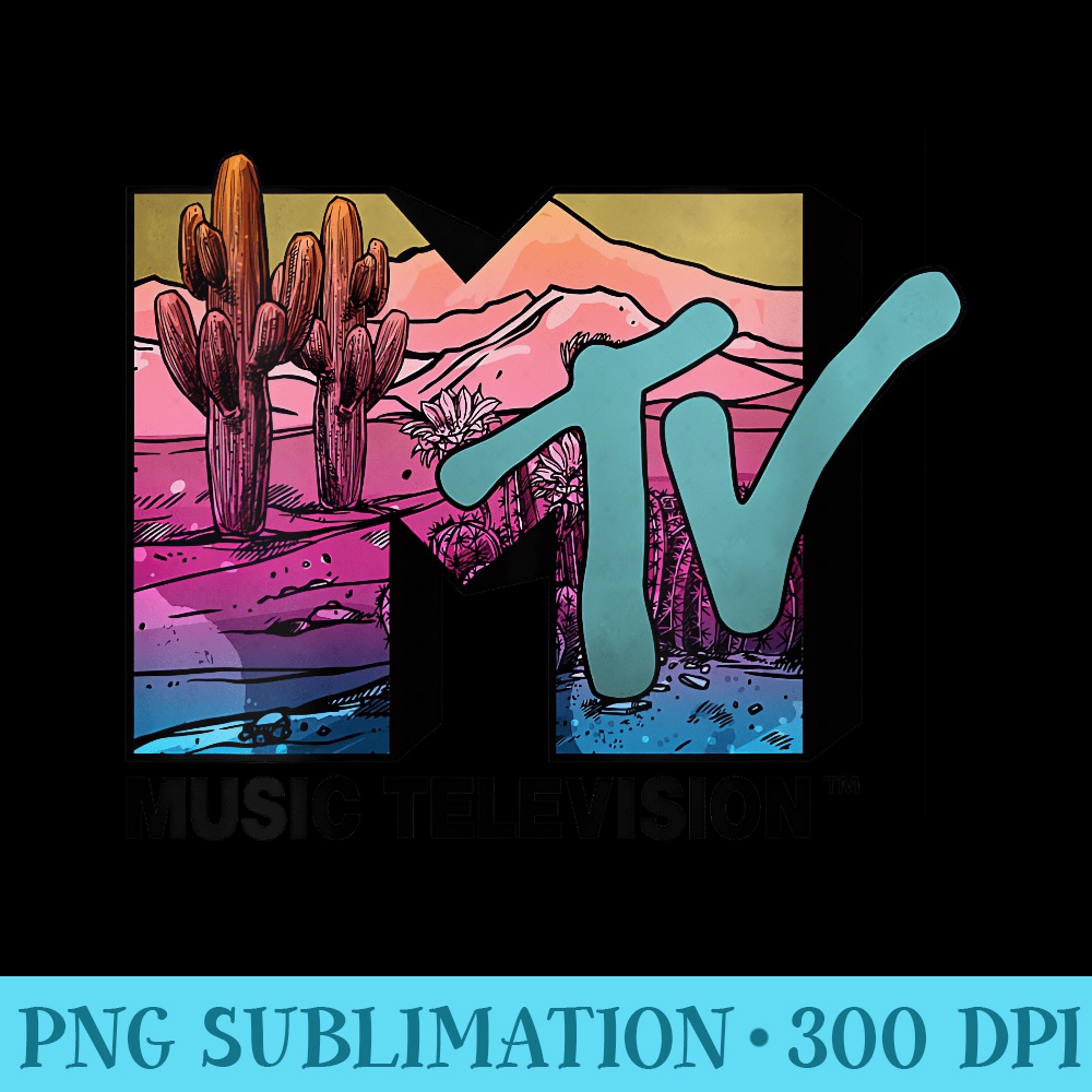 MTV Logo Evening Desert Landscape - PNG Art Files | Inspire Uplift