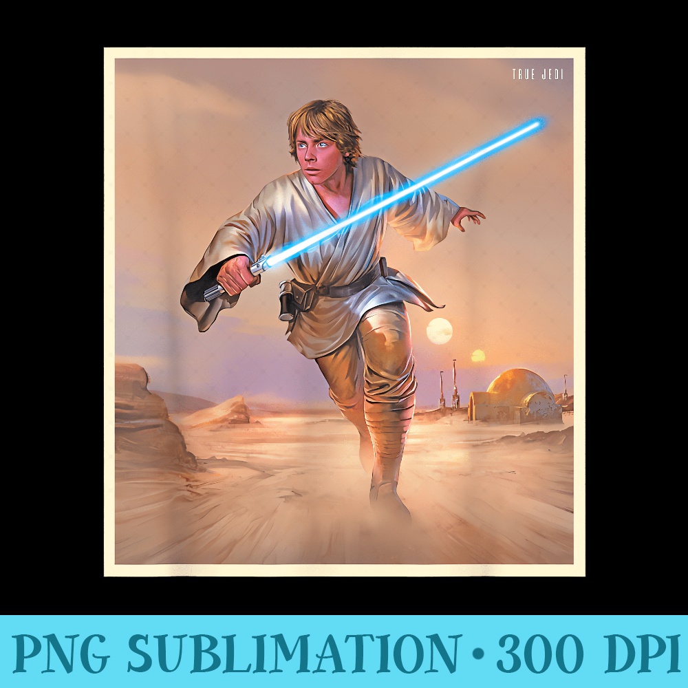Star Wars Luke Skywalker True Jedi T - PNG Download Vector | Inspire Uplift