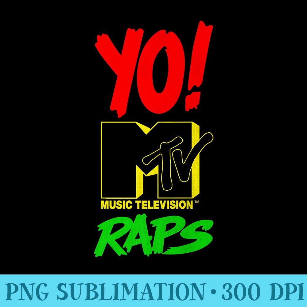 MTV Yo MTV Raps Red Yellow Green Stack Text Premium - Shirt | Inspire ...