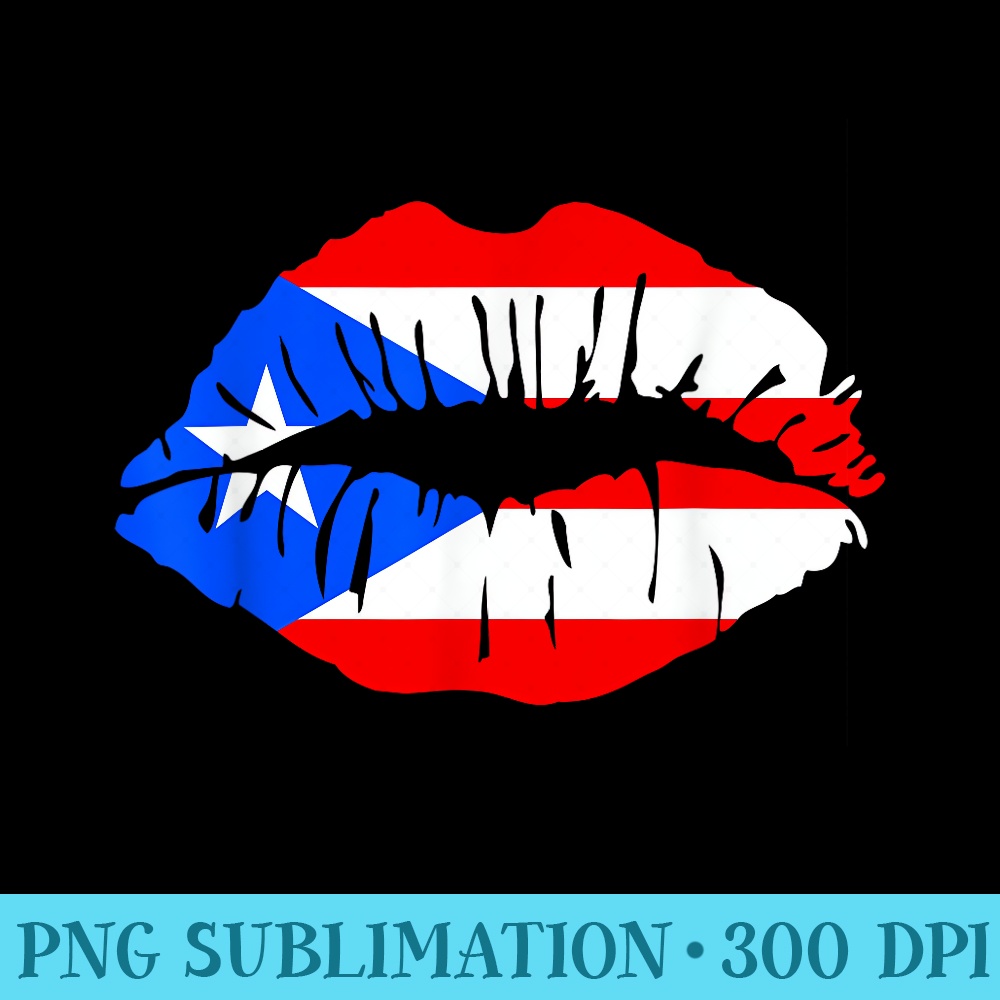Puerto Rico Pride Girl Lips Boricua Flag - PNG Download Reso | Inspire ...