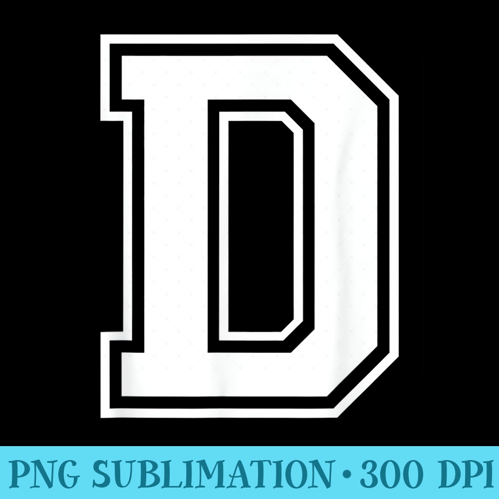 Letter D Capital Alphabet College Varsity Monogram Club - PN | Inspire ...