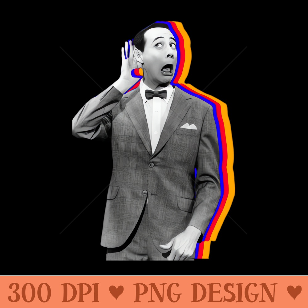 pee wee herman funny face in vintage design - PNG Graphic De | Inspire ...