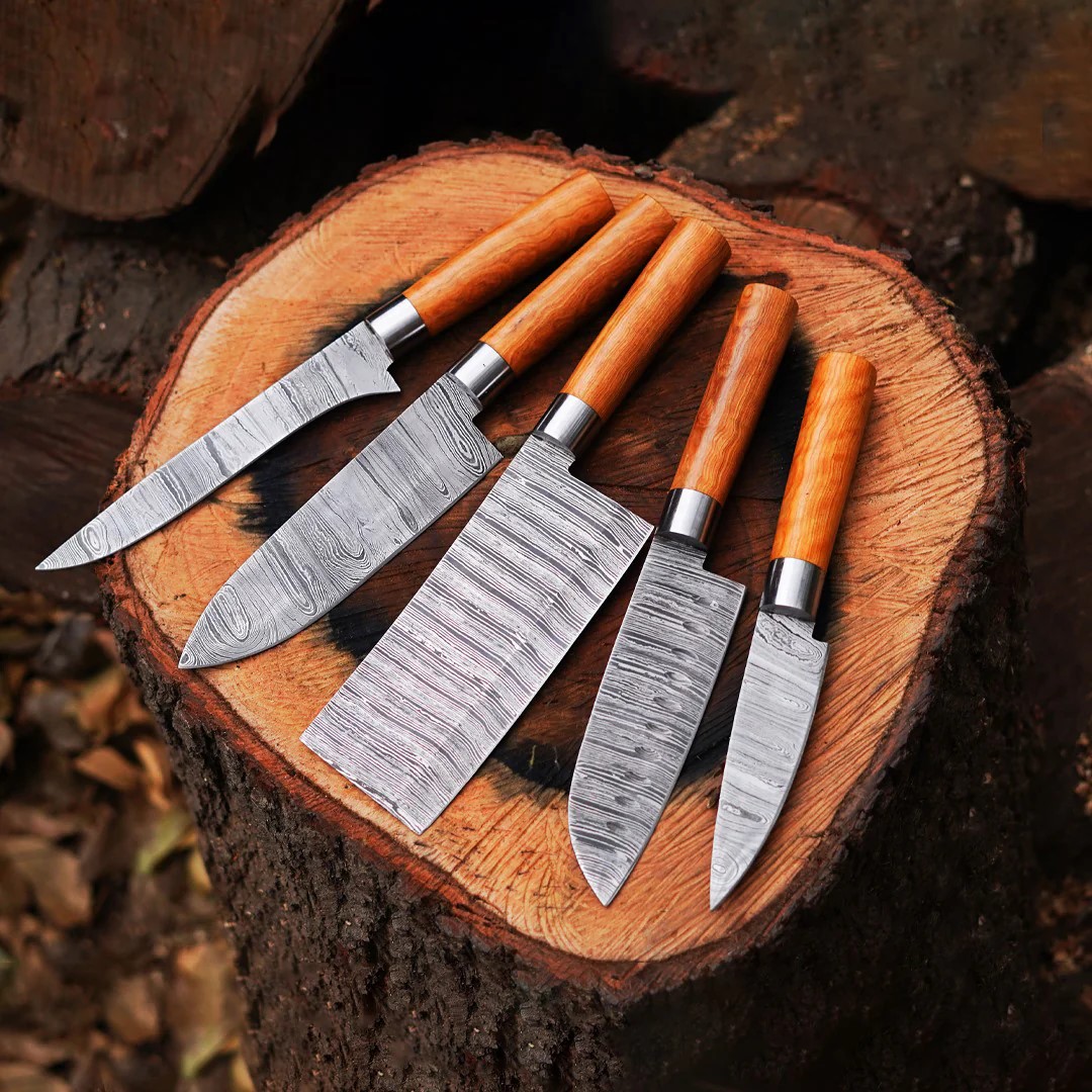 Culinary Connoisseur: 5 Piece Chef Set - Olive Wood Handle & | Inspire ...