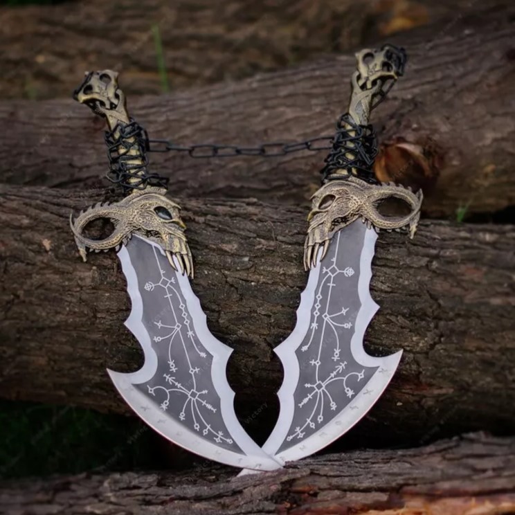 Kratos Blades Of Chaos God Of War Twin Blades With Chain Gol | Inspire ...