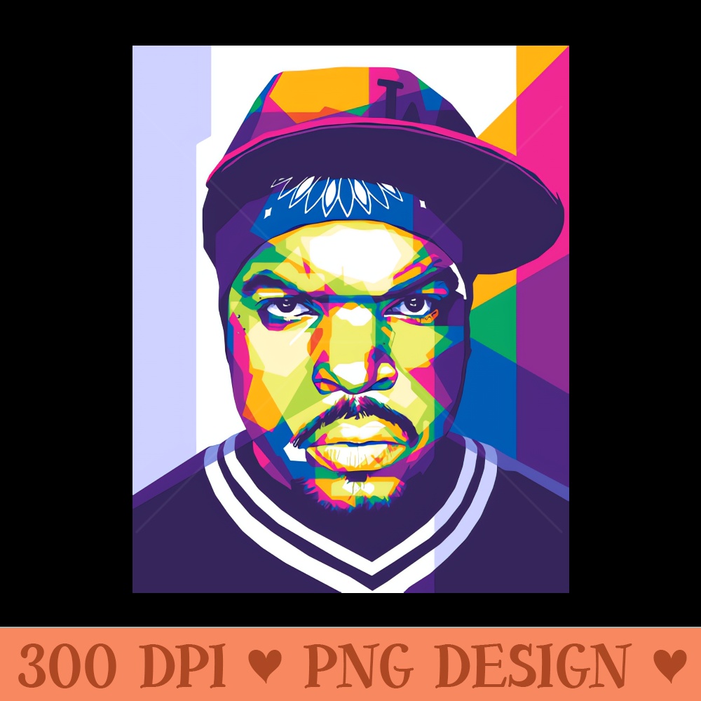 Ice Cube Rapper Portrait - Ready To Print PNG Designs | Inspire Uplift