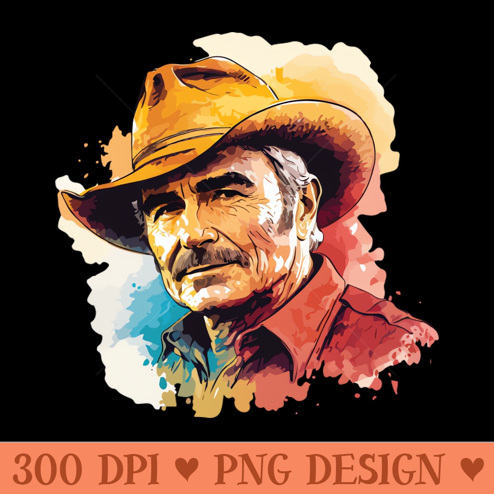 Burt Reynolds - High Resolution PNG Designs | Inspire Uplift