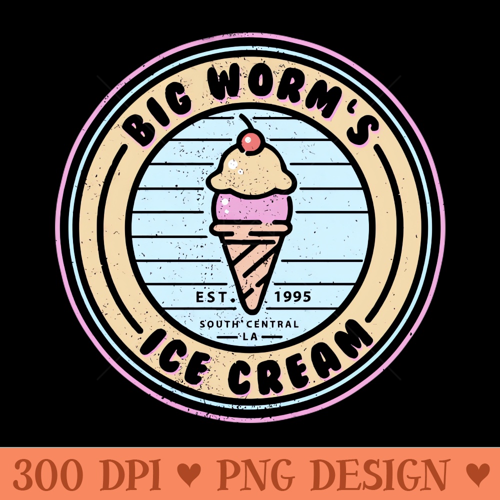 Big Worms Ice Cream - Exclusive PNG designs | Inspire Uplift