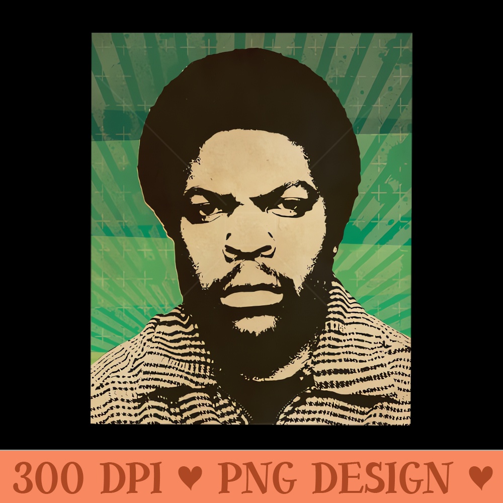 Ice Cube Retro Poster Hiphop - Printable PNG Graphics | Inspire Uplift