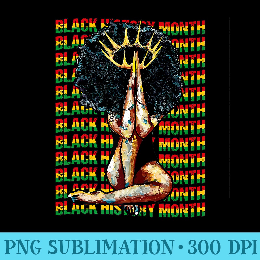 Black Queen Black History Month Proud Afro African Queens Pr | Inspire ...