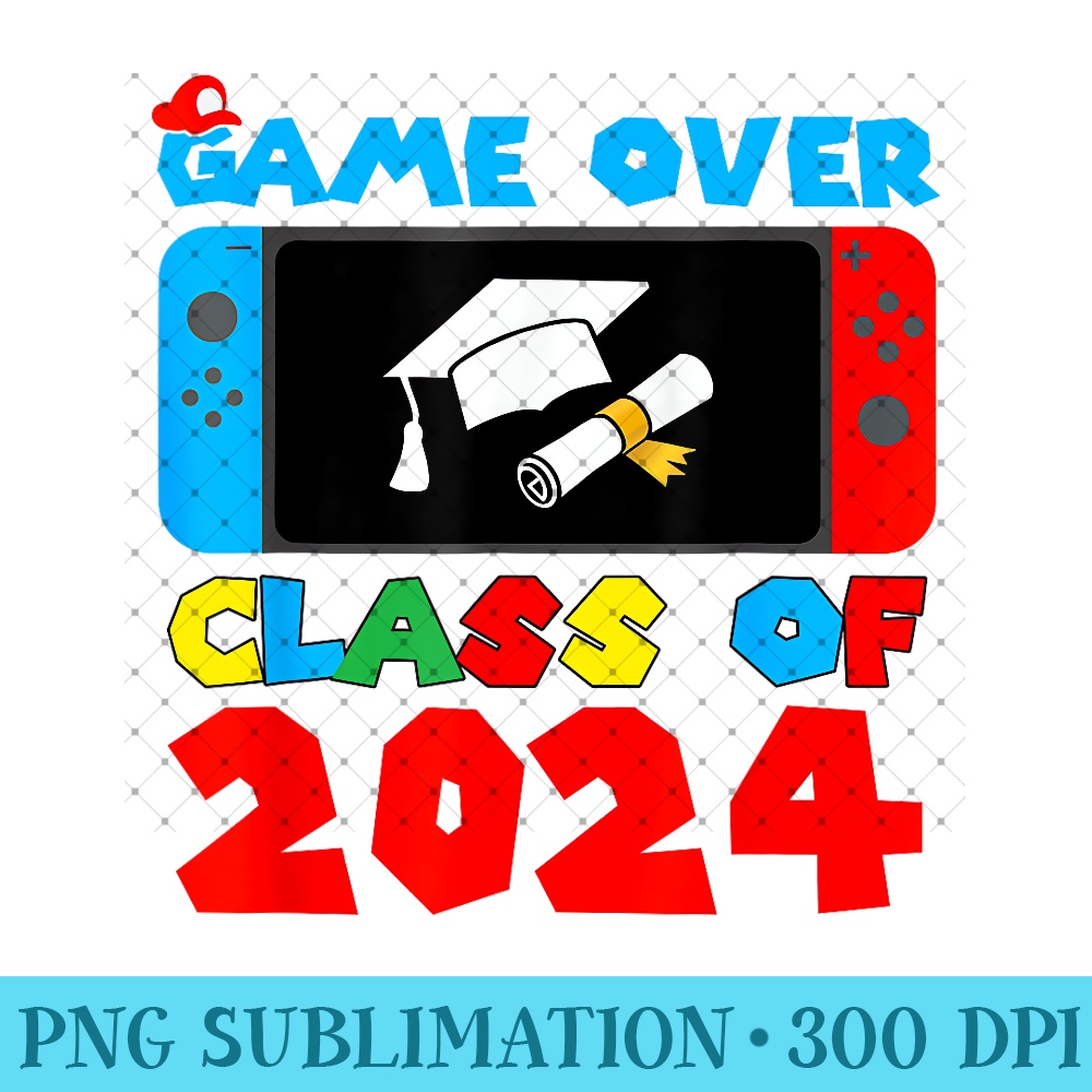 Game Over Class of 2024 Senior Video Games Graduation Gamer | Inspire ...