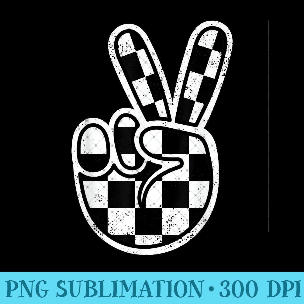 Checkered Peace Sign 60s 70s 80s Race Car Gamer Toddler - Di | Inspire ...