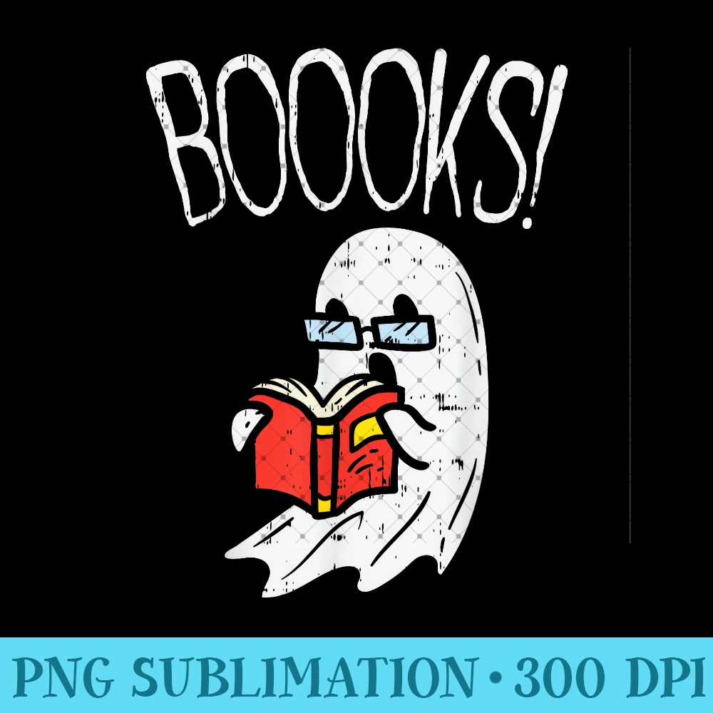 Boooks Ghost Librarian Reading Book Funny Halloween - Digita | Inspire ...