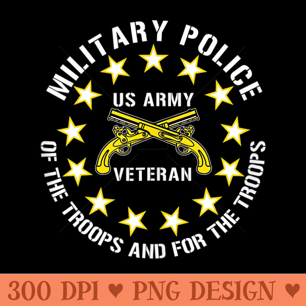 US Military Police Veteran - Unique PNG Artwork - Inspire Uplift