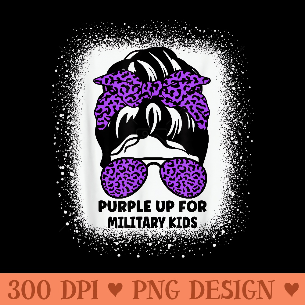 Purple Up for Military Month Military Army Messy Bun - Subli - Inspire ...