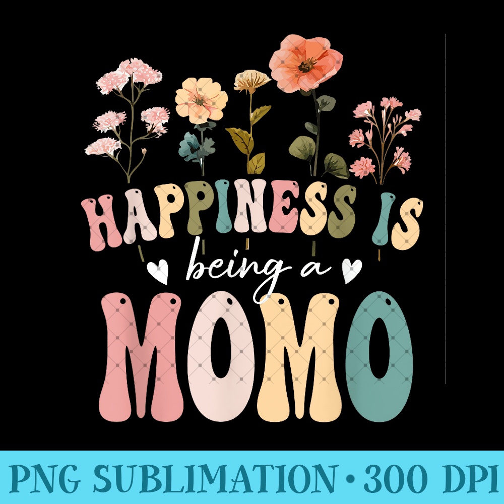 Happiness is Being a Momo Floral Design Momo Mother's Day T- | Inspire ...