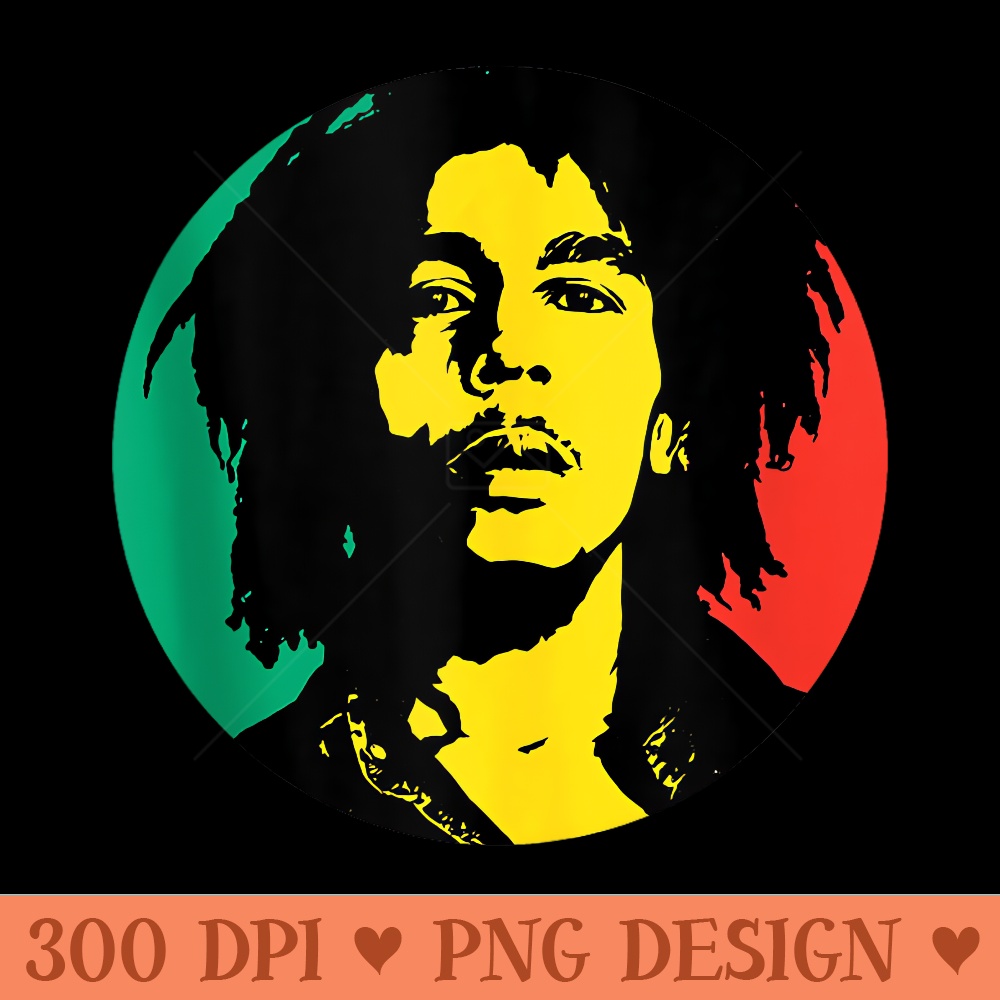 Bob Marley Rasta Circle - Sublimation templates PNG | Inspire Uplift